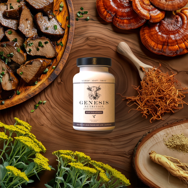 Foundation: Grass-Fed Beef Liver, Cordyceps, Reishi, Ginseng, Rhodiola ...
